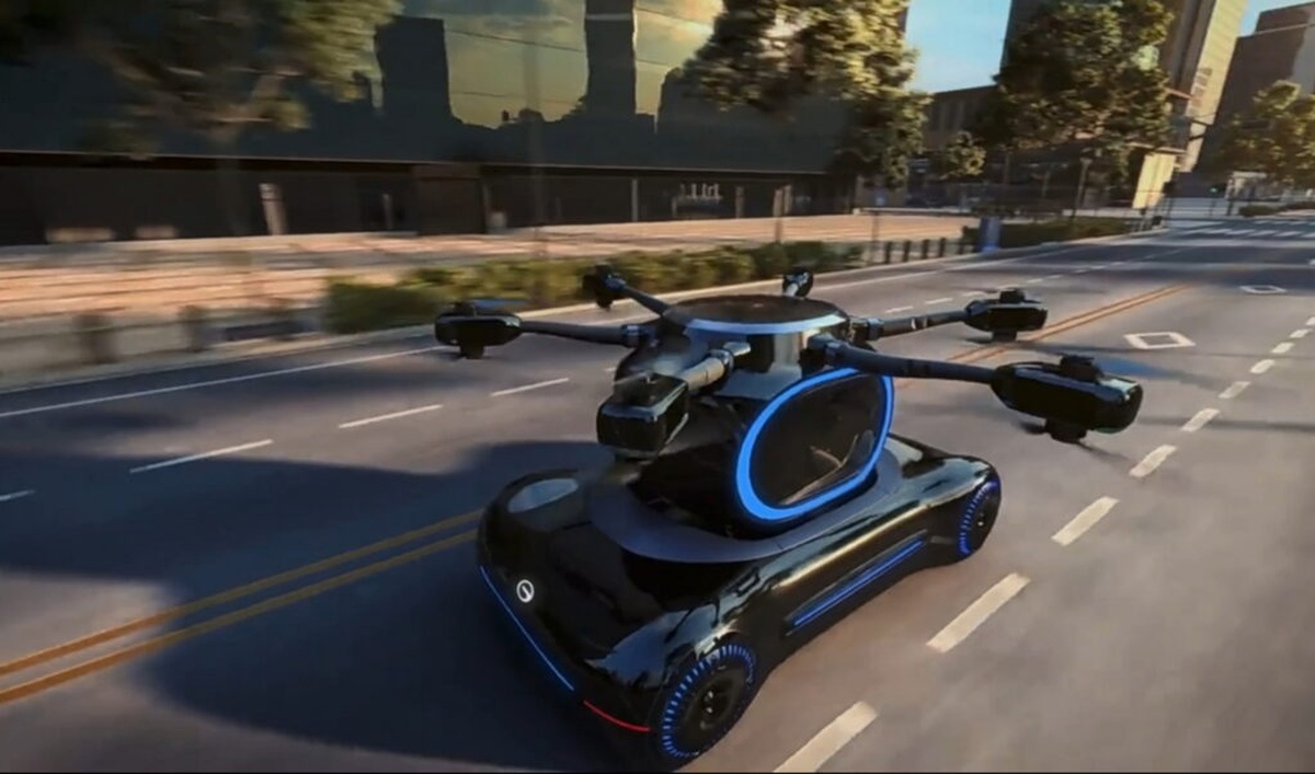 GAC d?voile une nacelle volante qui se transforme en voiture ?lectrique ...