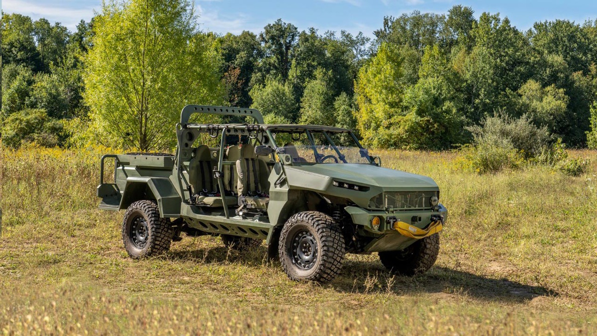 La division GM Defense de General Motors a d?voil? un nouveau v?hicule ?lectrique militaire bas ...