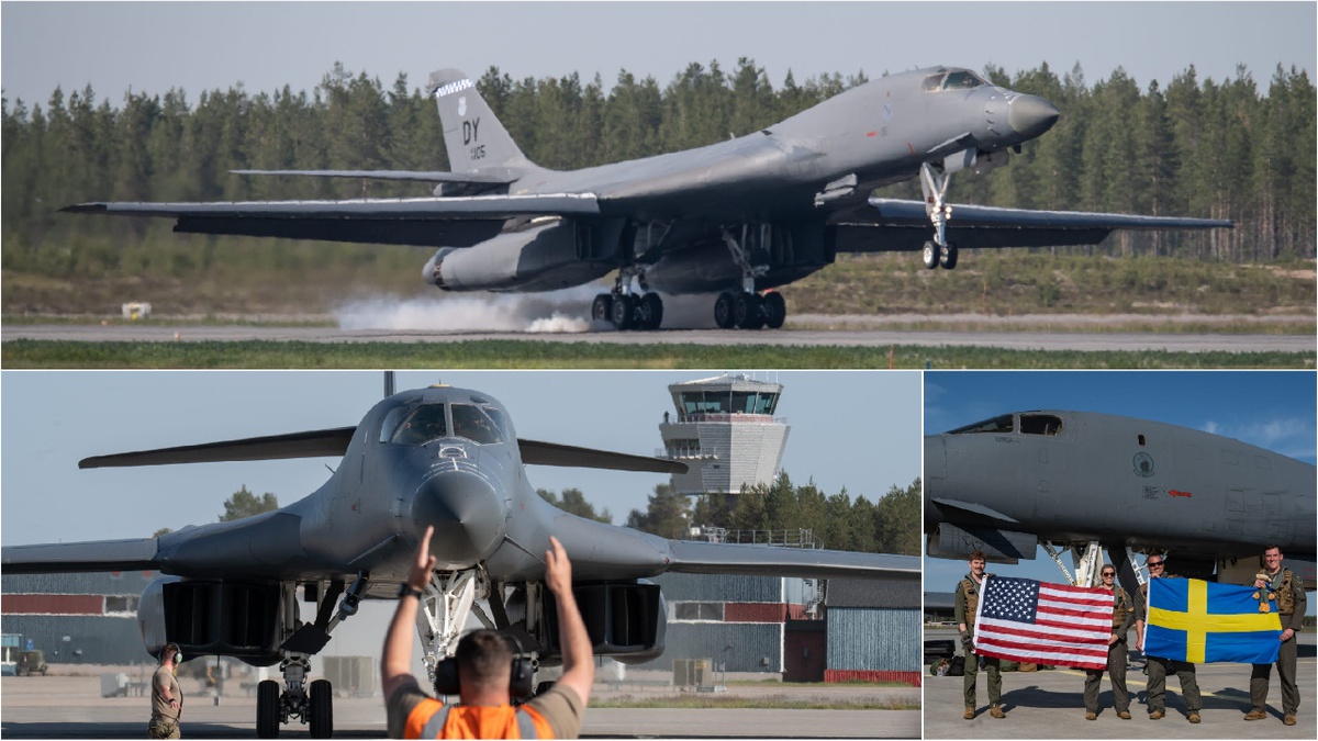 US Air Force B-1B bombers landed in Sweden for the first time. They will take part in exercises ...