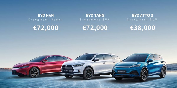 BYD, a Chinese carmaker, has unveiled three electric vehicles for the ...